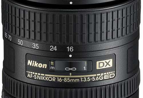 Объектив Nikon 16-85 mm f/3.5-5.6G ED VR AF-S DX N