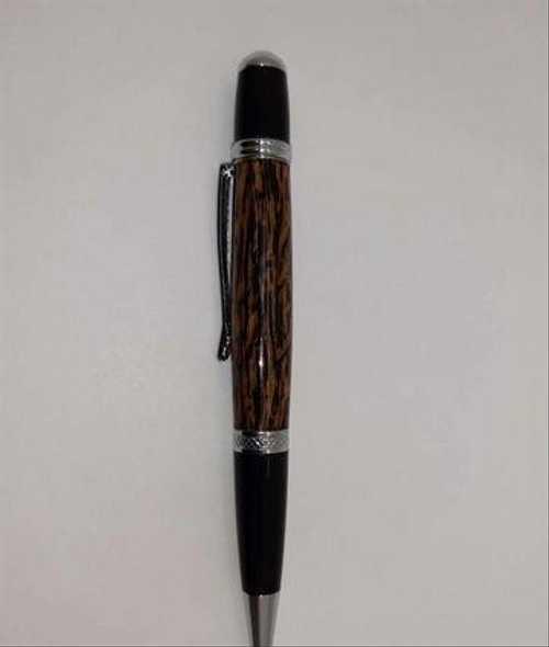 Ручка шариковая подарочная из дерева черная пальма