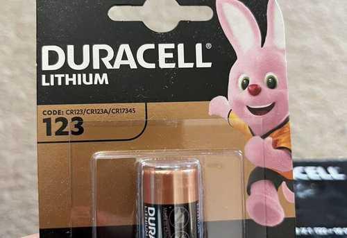 Батарейки duracell litium 123