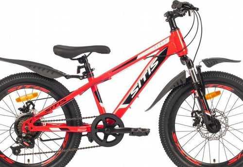 Велосипед sitis flash 20" 7sp (2023) Red-Black-Whi