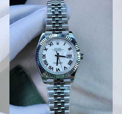 Часы Rolex Datejust 41 white Roman dial 126334