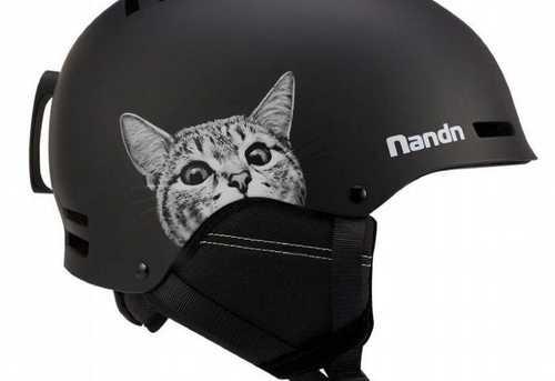 Шлем горнолыжный nandn NT30 black CAT (р. M (56-58
