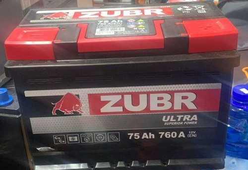 Аккумулятор zubr Ultra (75 Ah, 12 V) Обратная, R+