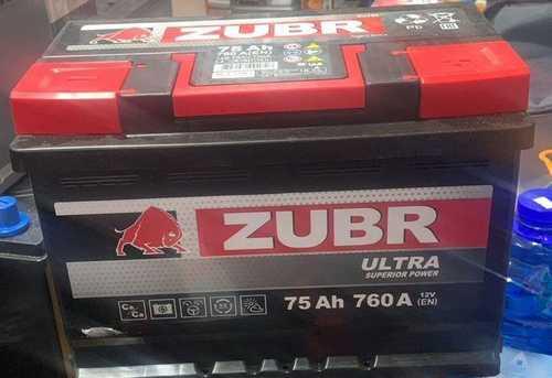 Аккумулятор zubr Ultra (75 Ah, 12 V) Обратная, R+