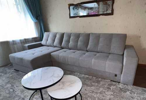 Угловой диван серый 320 см