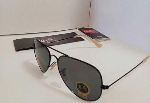 Солнцезащитные очки Ray-Ban aviator RB3025 чёрные