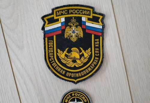 Шеврон "мчс России" и круг "emercom", пластизоль
