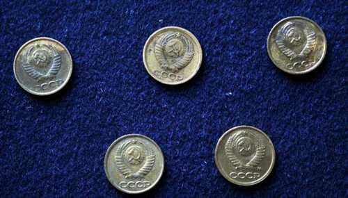 Монеты Погодовка СССР 1 коп. 1986, 88 89 90 91 год