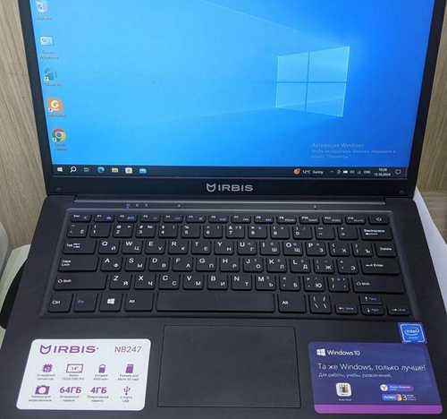 Ноутбук Irbis NB247 Celeron N3350, 4Gb, 64Gb, Inte