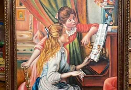 Картина Девушки за роялем 40х50см холст/масло