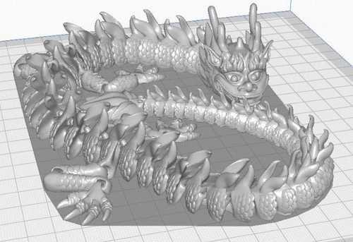 3d модель движущегося дракона