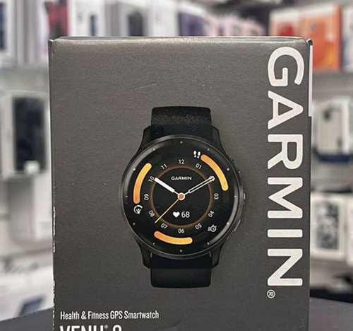 Часы Garmin venu 3 черные с серым безелем