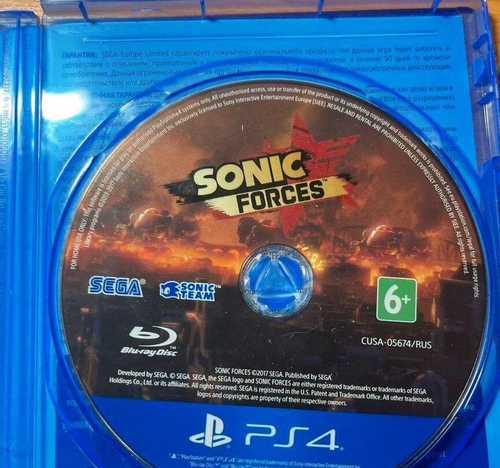 Продам диски на ps4 sonic forces