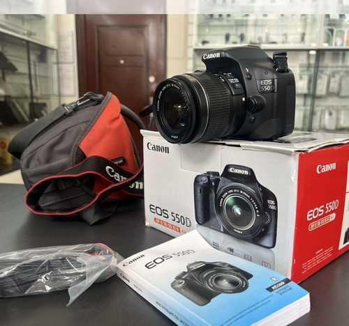 Canon 550D полный оригинальный комплект