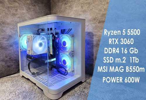 Игровой компьютер Ryzen 5 5500/RTX3060/16Gb/1Tb