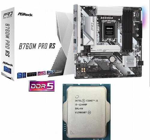 ASRock B760M Pro RS DDR5   I5 12400F