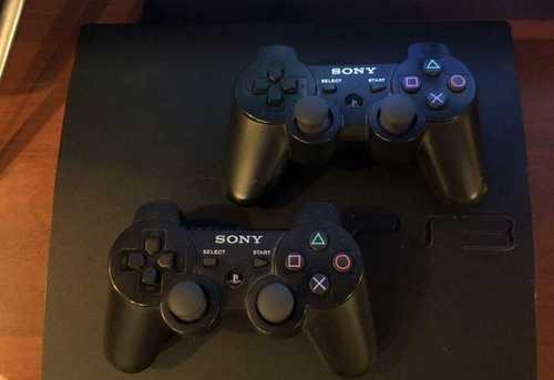 Sony PlayStation 3 slim 320gg(25 игр) 2 джостика