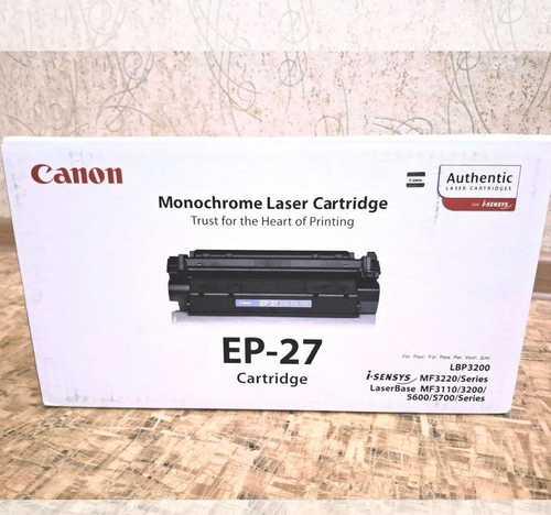 Картридж для принтера canon ep 27 оригинал