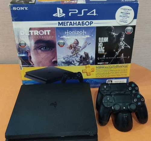 Sony playstation 4 slim 1tb 2 геймпада