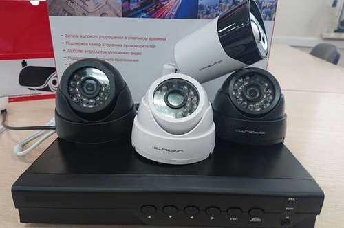 HD Видеорегистратор c 4мя камерами видеонаблюдения