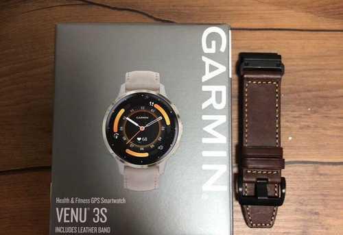 Garmin Venu 3s + ремешок 26 мм кожаный