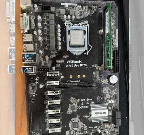 Материнская плата Asrock h110 pro btc 