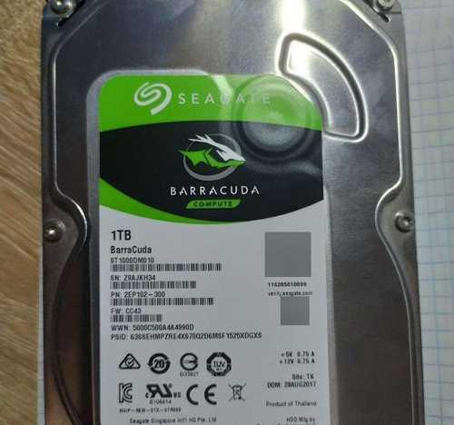 Жесткий диск seagate barracuda 1tb нерабочий