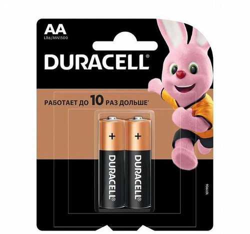 Батарейка щелочная Duracell LR6 (AA) 1.5В блистер 2шт
