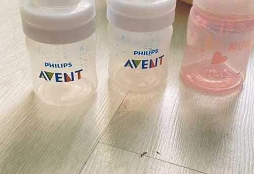 Бутылочки Avent /Nuk и контейнер авент для молока
