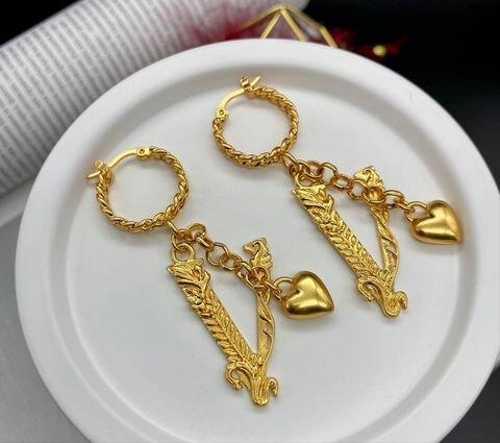 Серьги versace версаче