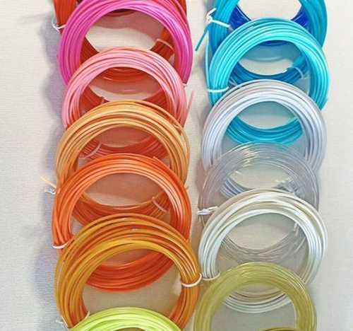 Пластик PLA для 3D ручки 20 цветов по 10м