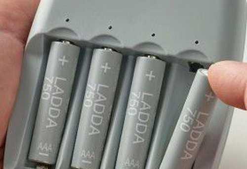 Аккумуляторные батарейки ladda IKEA, AAA, 750 мАч