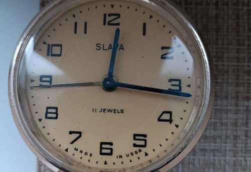 Часы будильник слава СССР