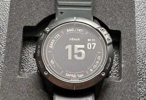 Garmin Fenix 6x Pro Solar Titanium Carbon