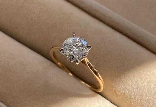 Помолвочное кольцо с бриллиантом 0.5