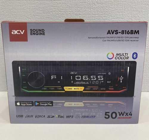 Автомагнитола ACV AVS-816BM с Bluetooth