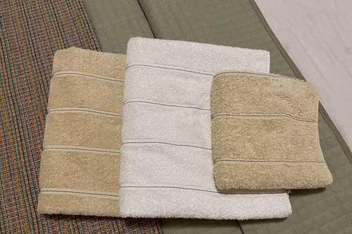 Махровые полотенца 70х140 и 50х90 (набор 3 шт)