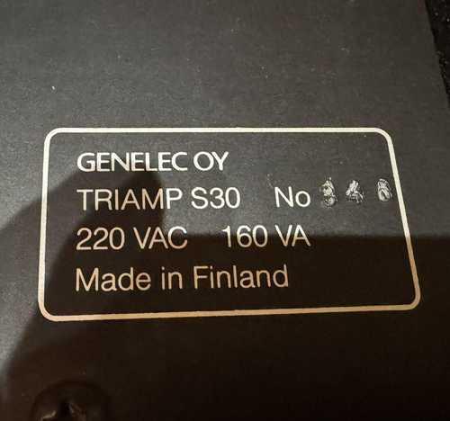 Усилители genelec triamp S30 yamaha ns-1000m