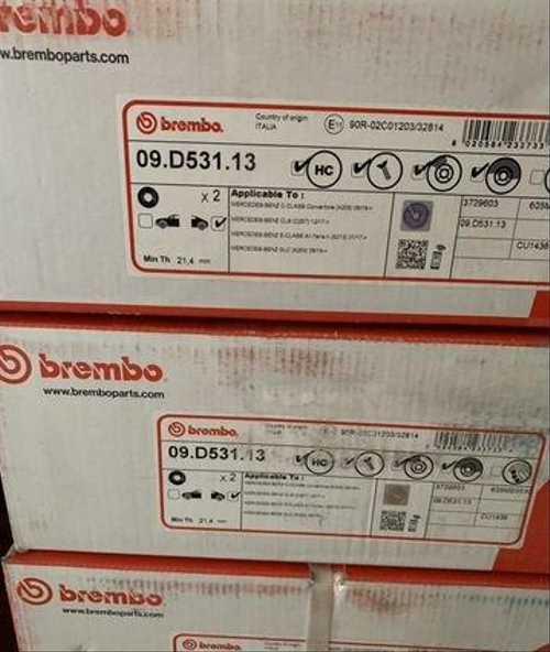 Диск тормозной задний Mercedes-Benz 09.D531.13
