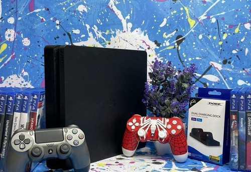 Sony PlayStation 4 slim / 100 игр / идеал