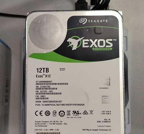 HDD 12Tb Seagate Exos Enterprise Здоровье 100%