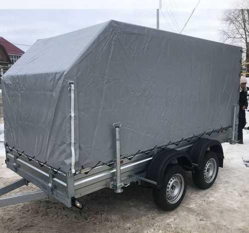 Прицеп легковой мзса, для снегохода, 2 оси по 750к