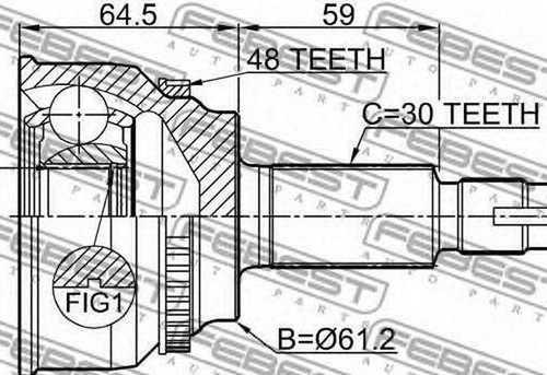 ШРУС наружный febest, 0110AVV50A48