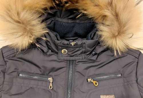 Зимняя куртка 128 натуральный мех