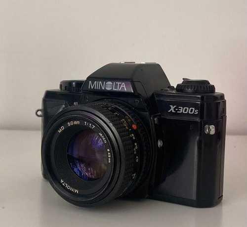 Пленочная камера Minolta X-300s +обьектив 50 mm