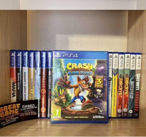 Игры PS4: Crash Bandicoot N. Sane Trilogy