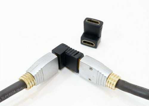 Адаптер переходник hdmi-f на hdmi-f Угловой