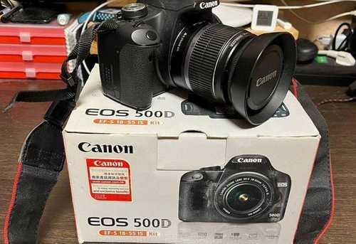 Зеркальный фотоаппарат Canon EOS 500D (4к кадров)