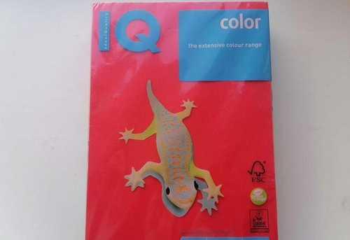 Цветная бумага коралловая IQ color