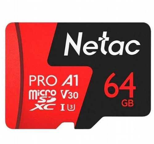 Карта памяти microsdxc 64гб до 100 м/б Netac